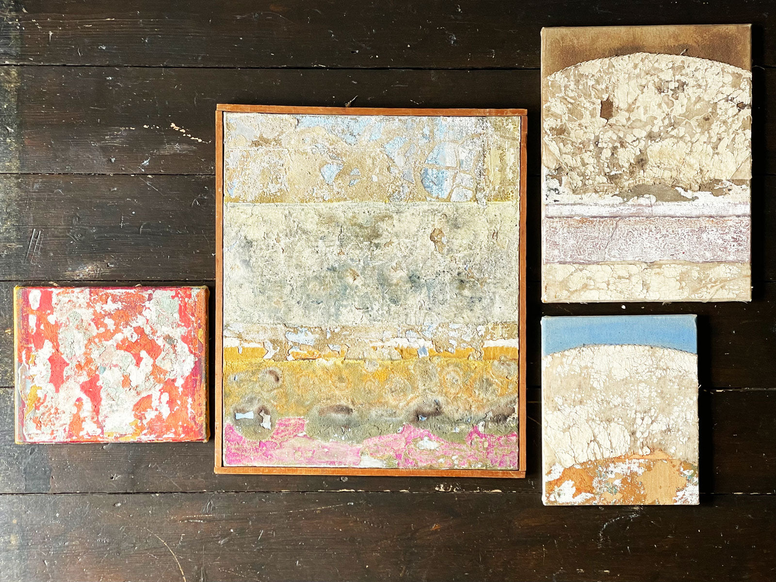 A Beige Tone Abstract Artwork by Brian Morley Circa 1980 – Streett Marburg