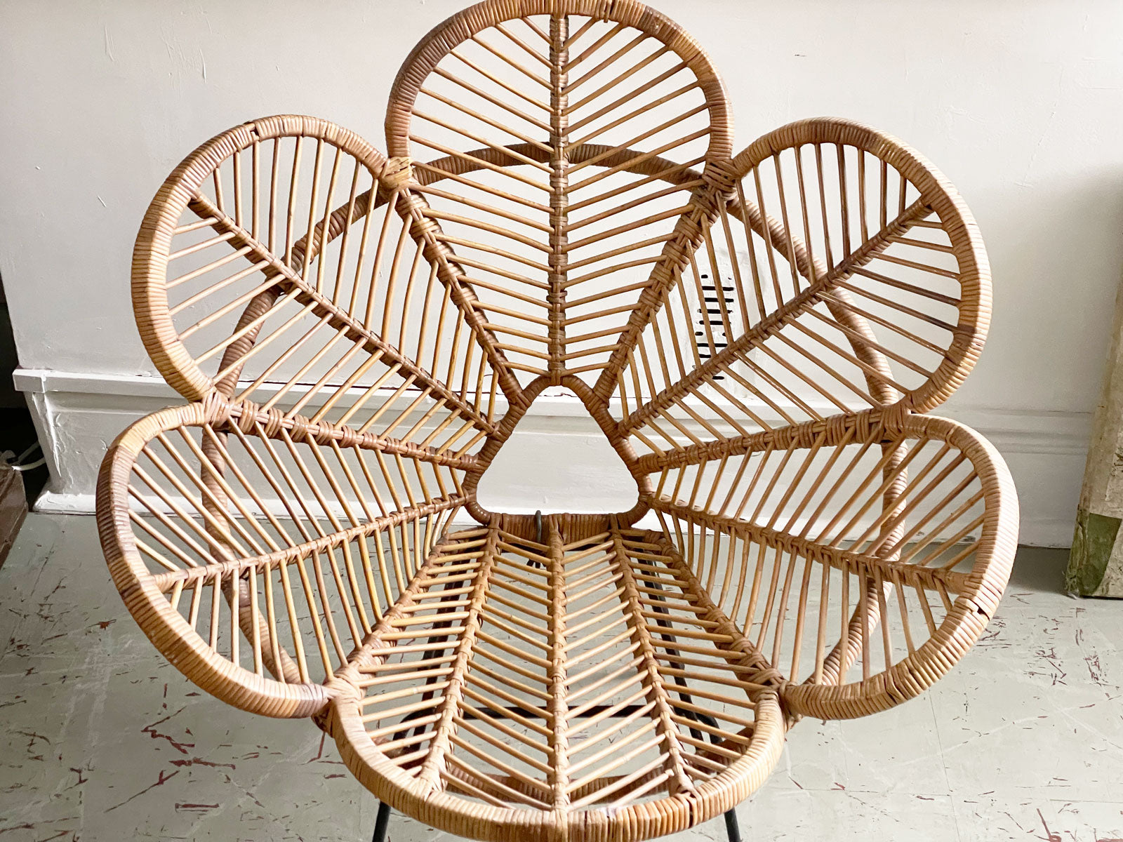 A 1950's French Flower Rattan Chair – Streett Marburg